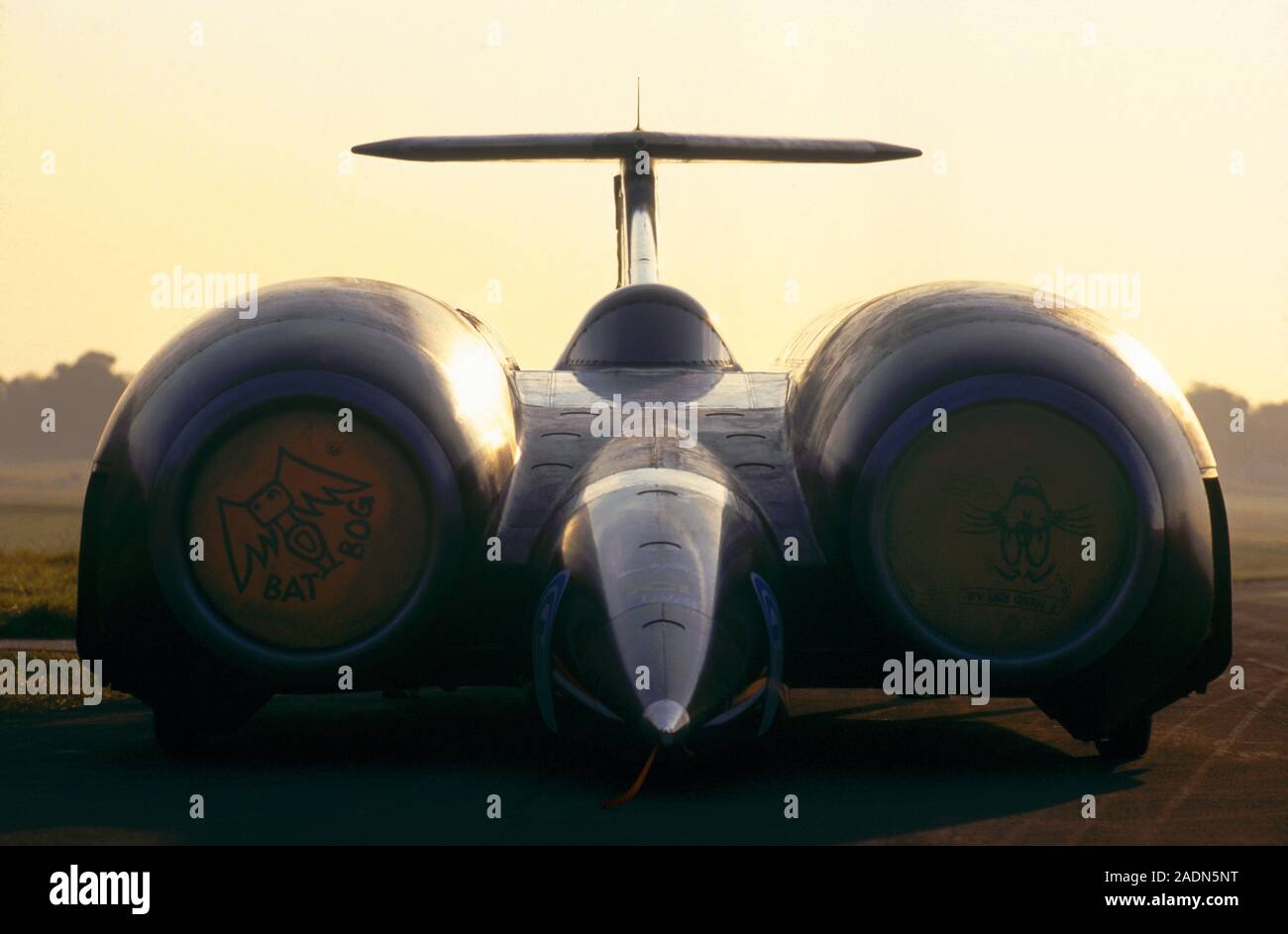 Thrust SSC (SuperSonic Car) in the Black Rock Desert, Nevada, USA. On ...