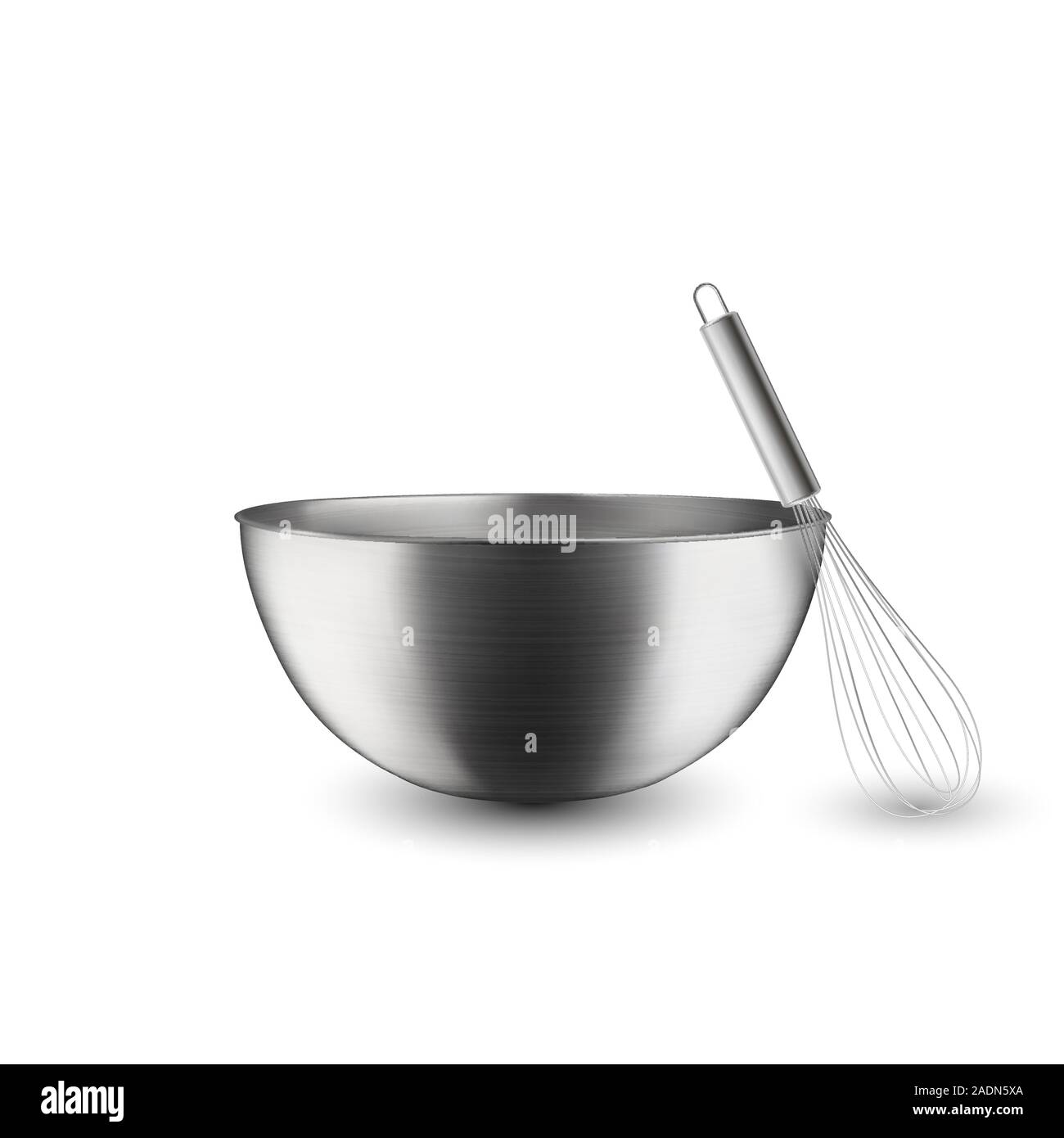 Vector 3d Realistic Steel, Chrome, Silver Metal Hemisphere Circle Bowl ...