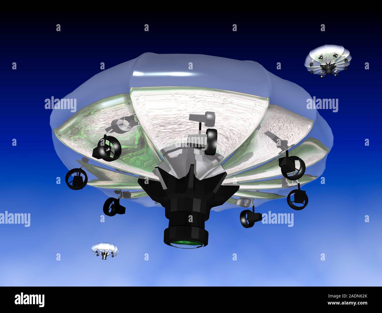 Stratalite. Computer artwork of a high altitude airship known as a ...