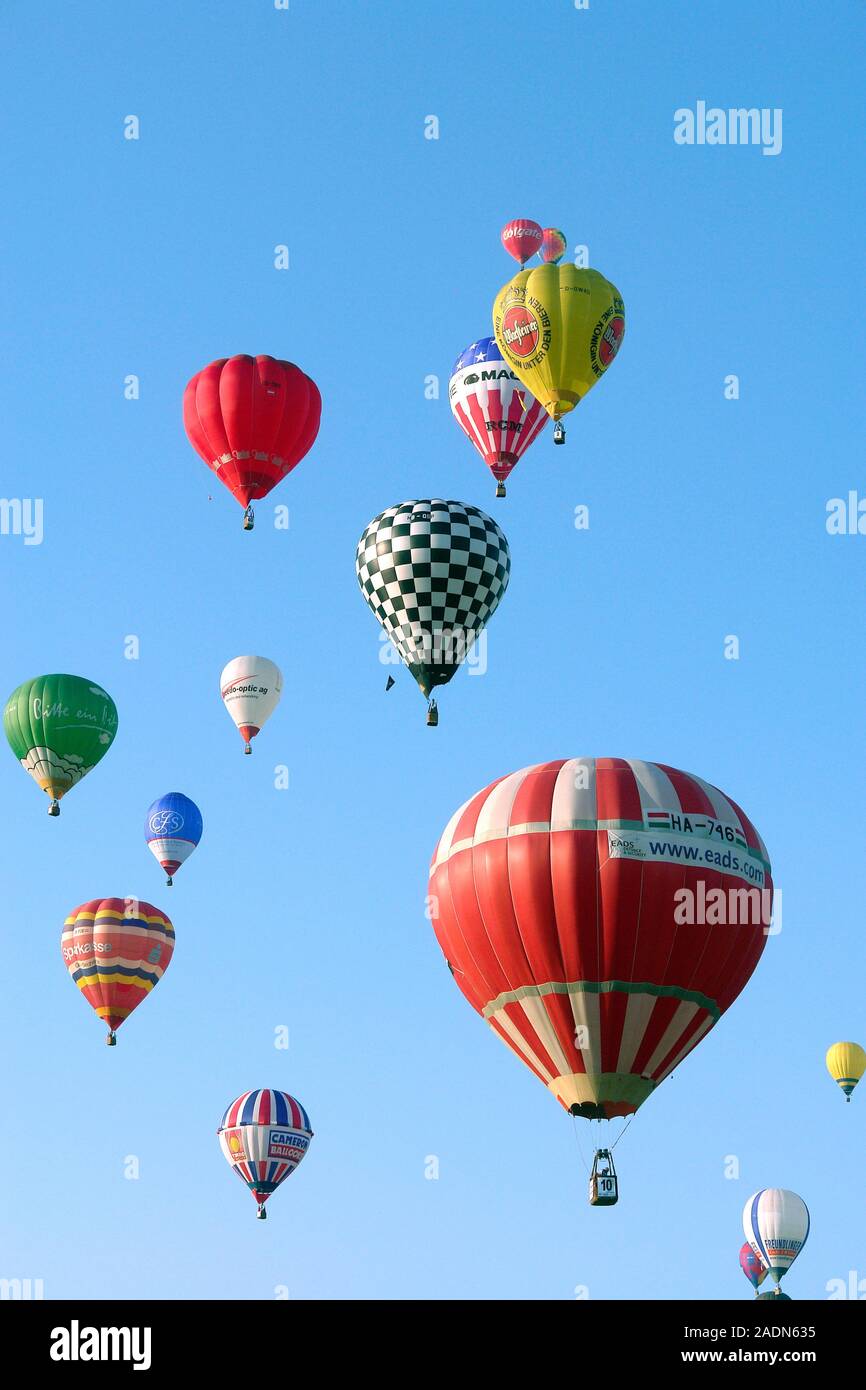 Hot air balloons in flight Stock Photo - Alamy