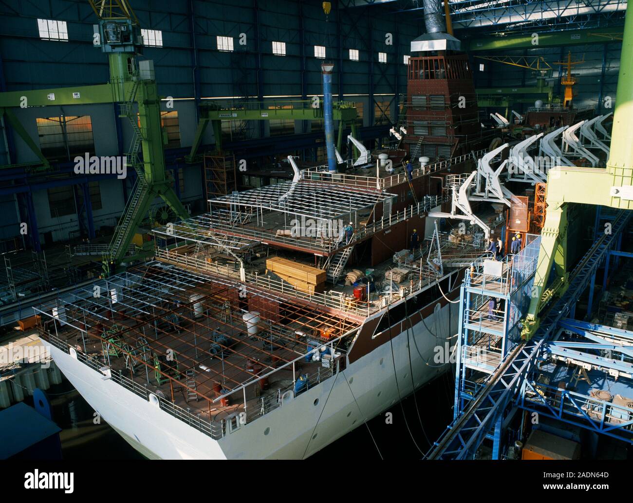 Shipbuilding, in a dry dock in Germany Stock Photo - Alamy