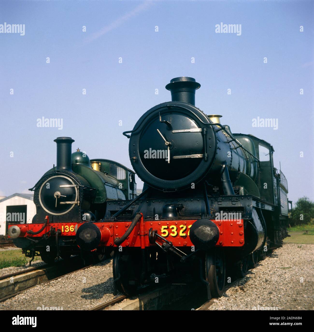 Two steam locomotives from the Great Western Railway; Numbers 5322 ...