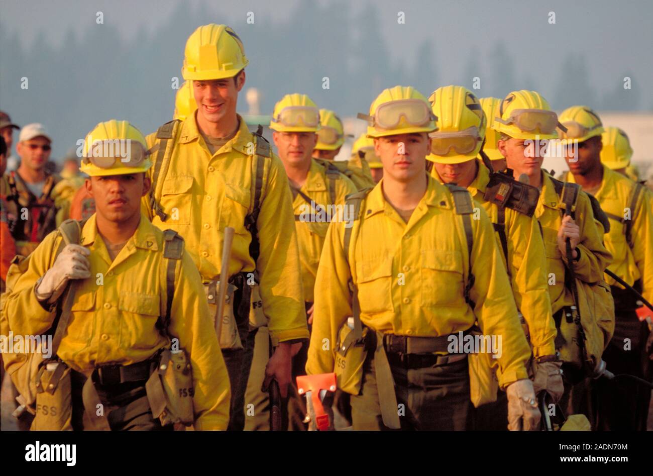 Army soldiers recruited as firefighters. These soldiers have been ...
