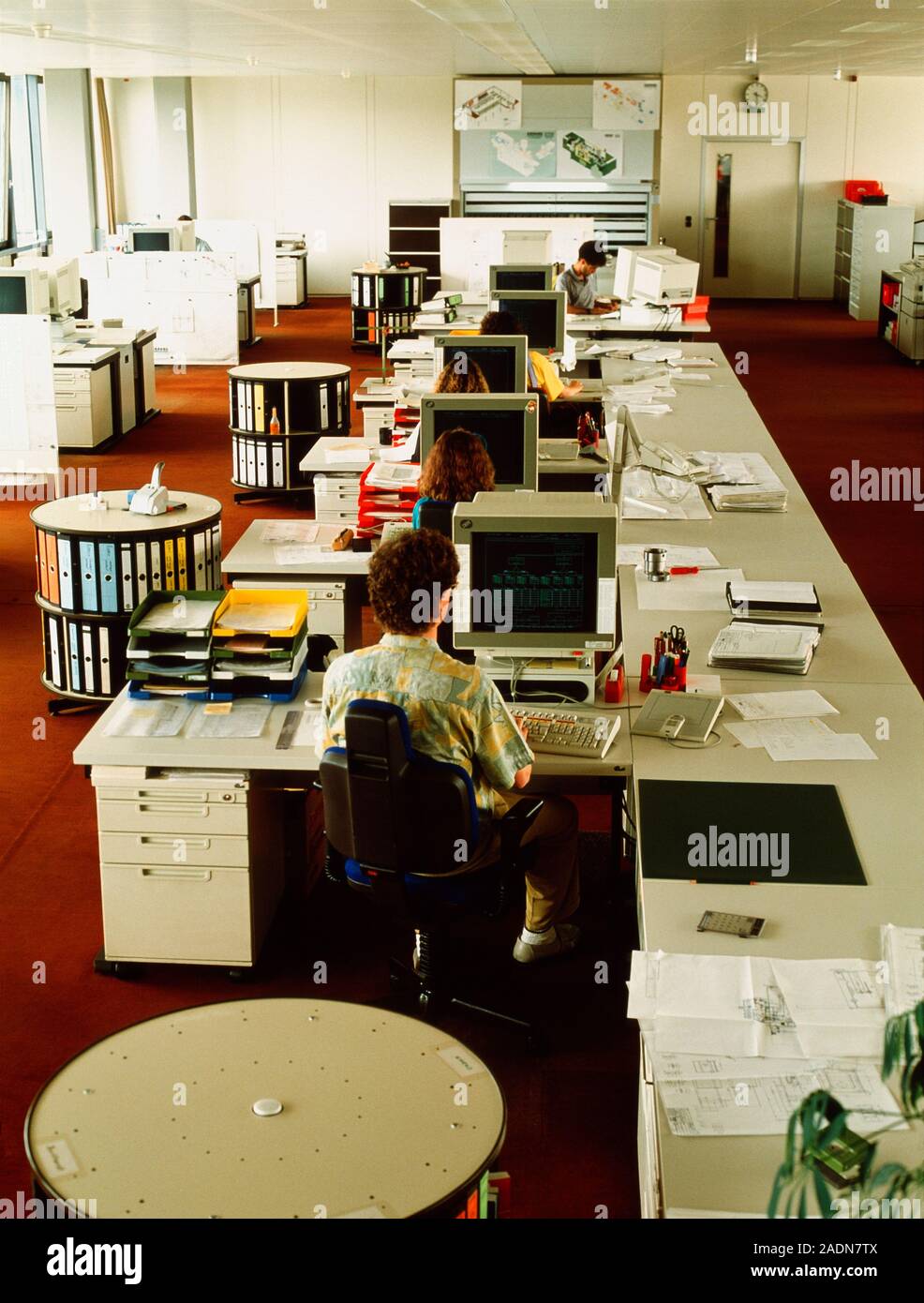 Mechanical engineering design office Stock Photo - Alamy