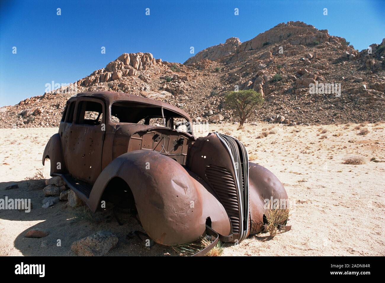 Abandoned car rusting. Wreck of a 1930s Powerdome Terraplane car ...