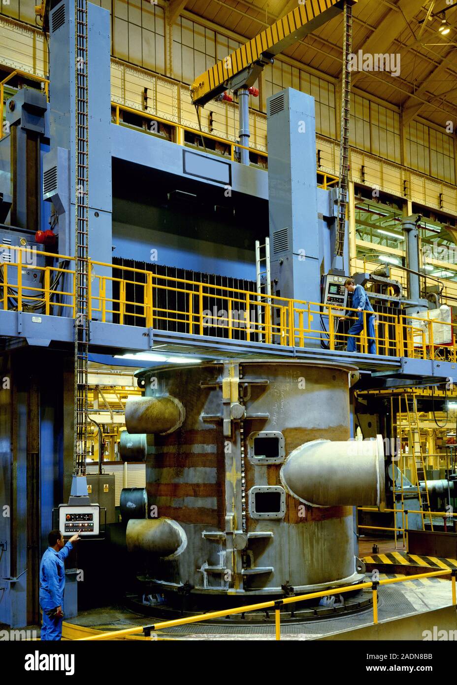 Vertical boring machine. Heavy industrial machine for boring holes in ...