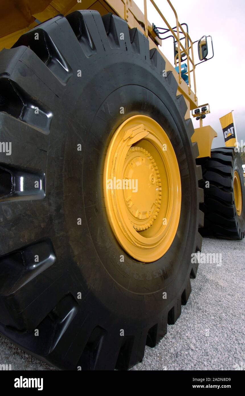 Heavy machinery wheel Stock Photo - Alamy