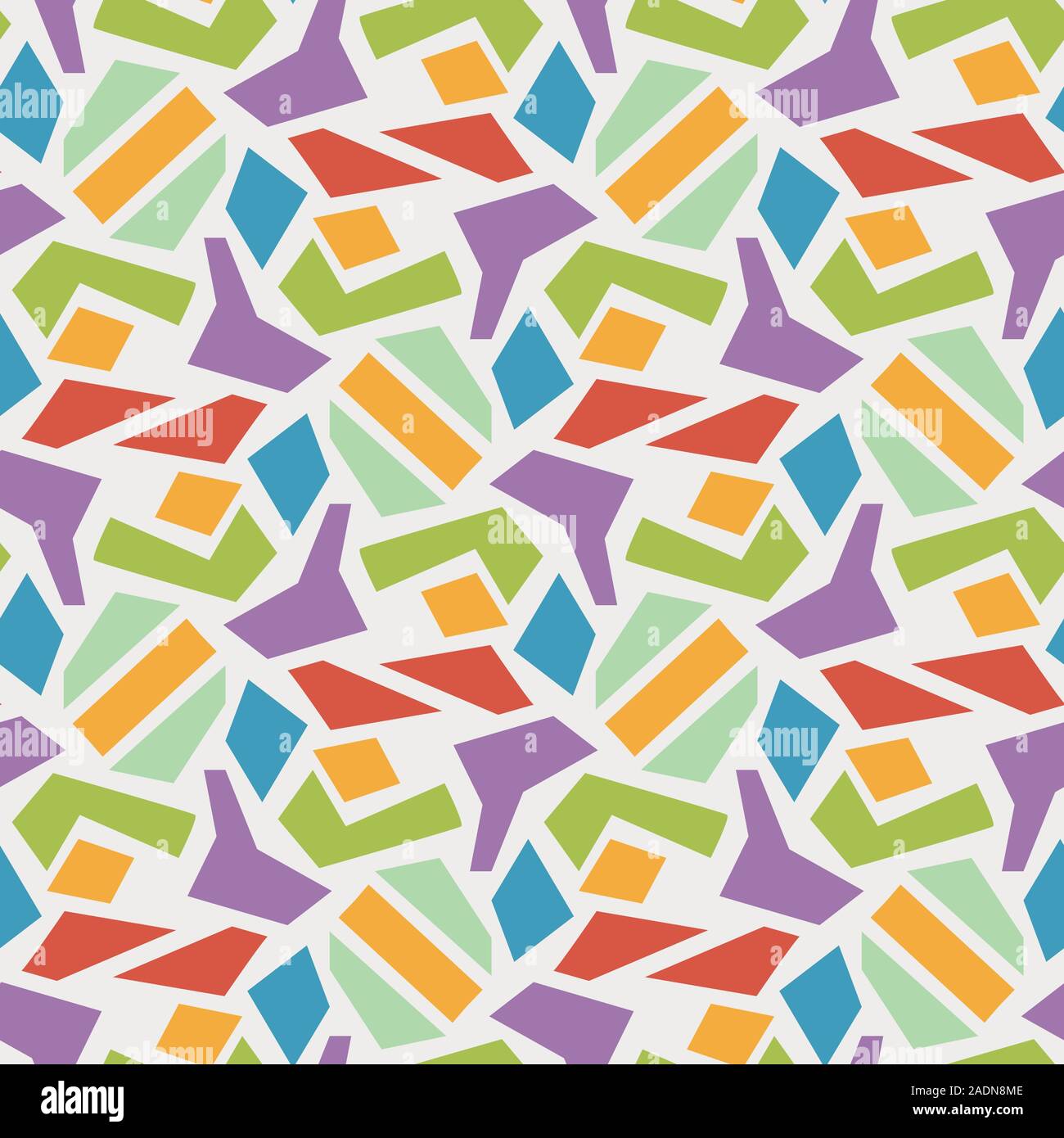 Bright simple shapes on white seamless pattern Stock Vector Image & Art ...