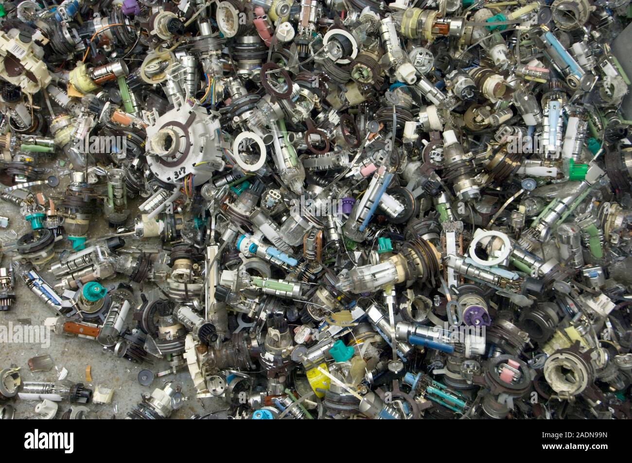 Cathode ray tube recycling. Discarded cathode ray tubes (CRT) from ...