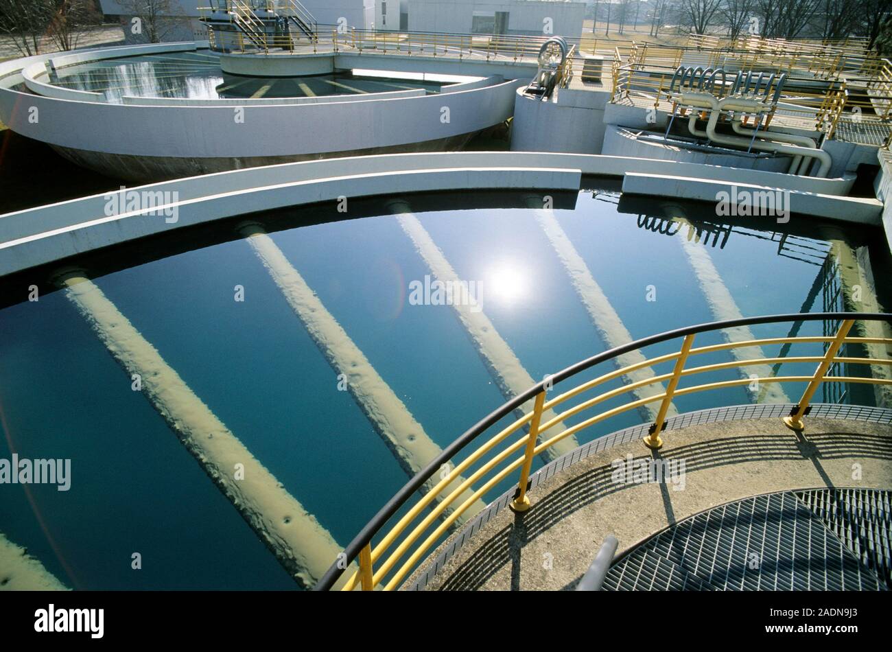 Water industry. Flocculation and settling stage for purifying drinking ...