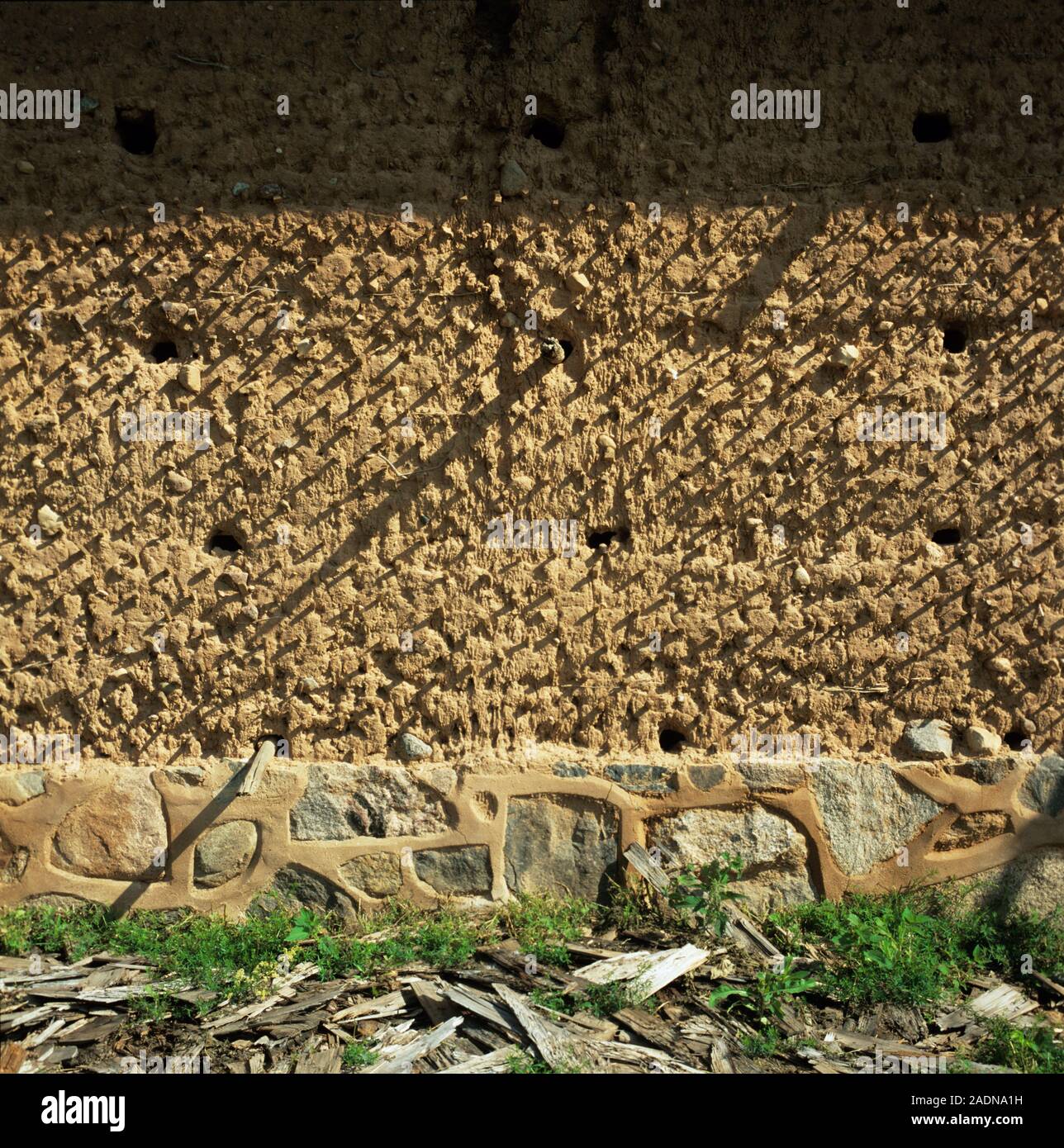 Modern wattle and daub structure. Wattle and daub is a building ...
