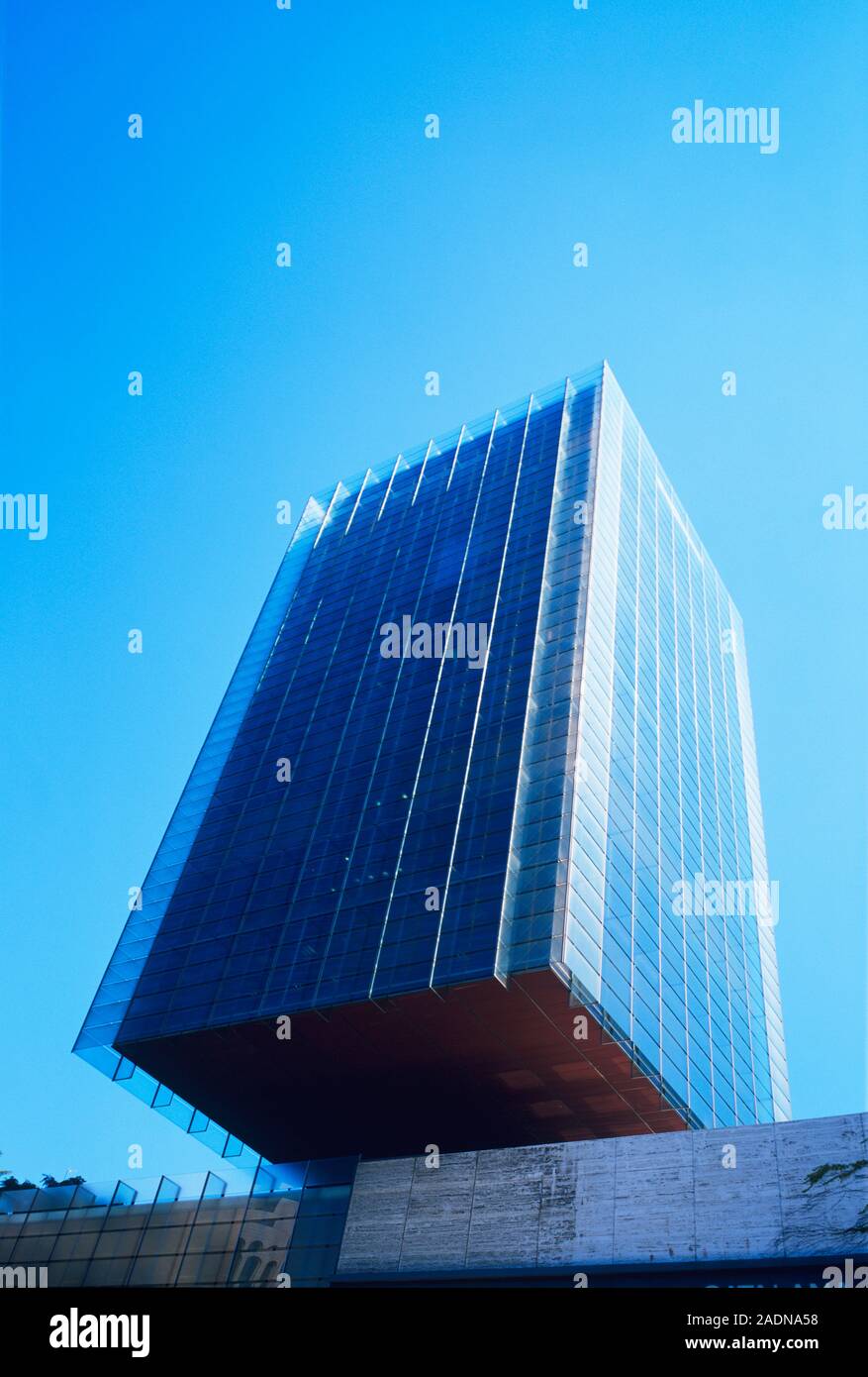 Skyscraper. This is the Castelar Tower in Madrid, Spain. It is 50 ...