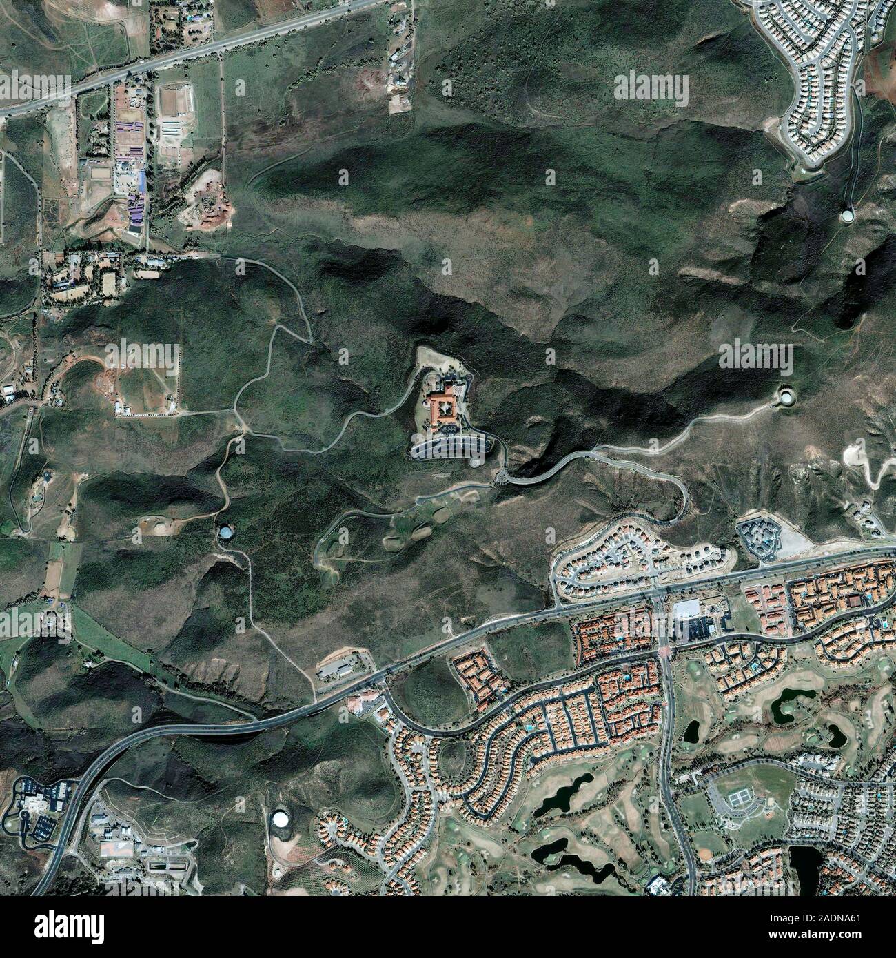 Ronald Reagan Library. Satellite image of the area around the Ronald ...