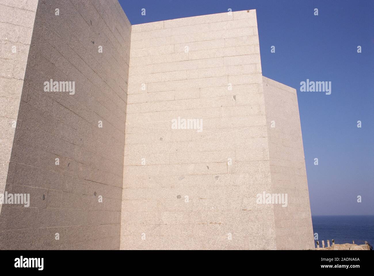 The Domus Museum. Architectural detail of the Domus Museum in La Coruna ...
