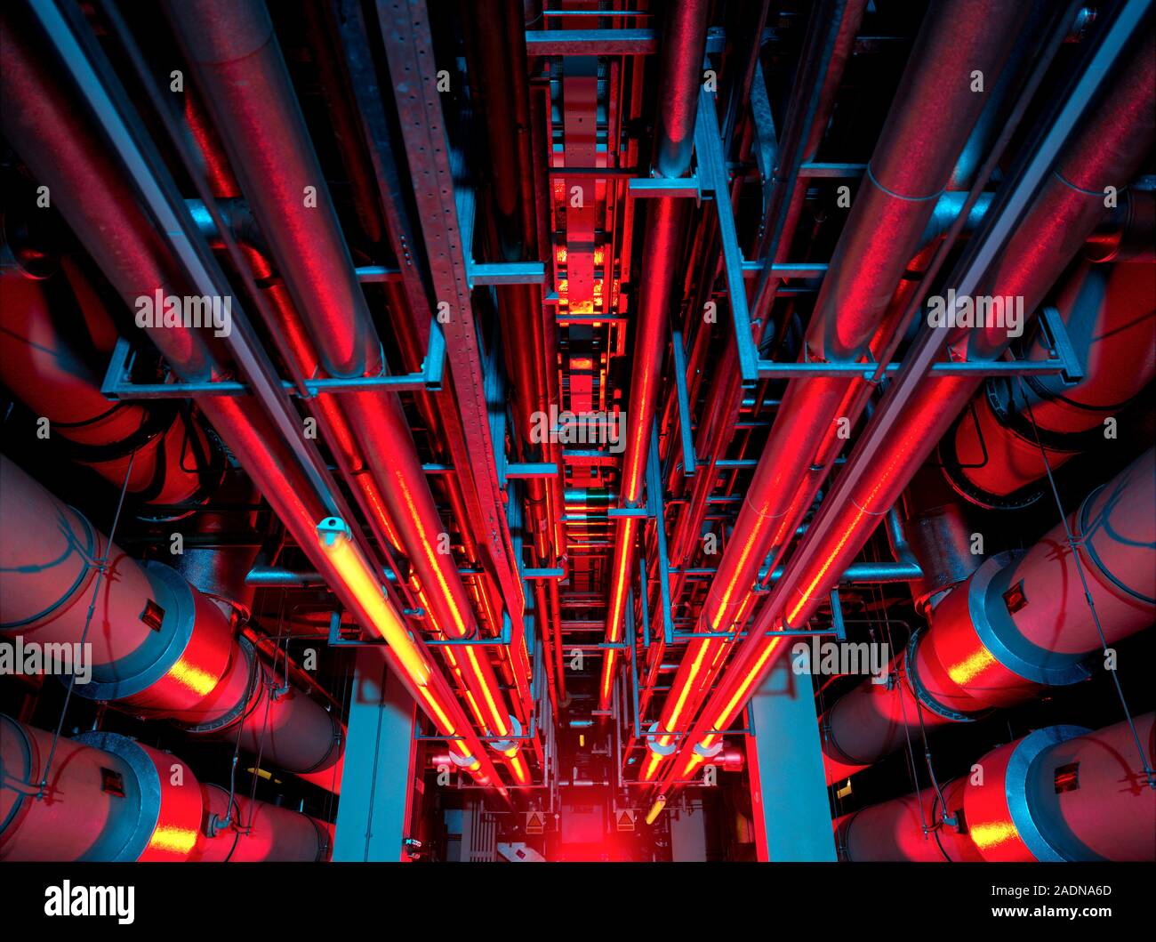 Air conditioning pipes Stock Photo - Alamy