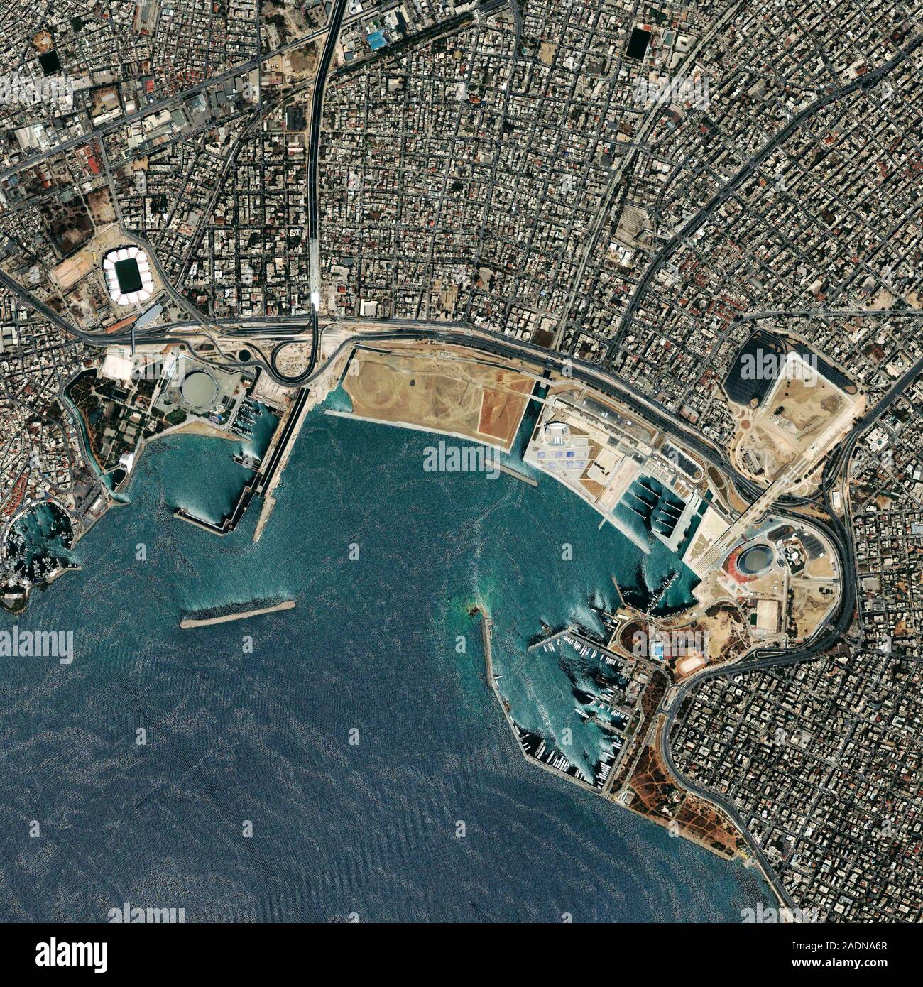 Faliro Coastal Zone, Athens 2004. Satellite image of the Faliro Coastal ...