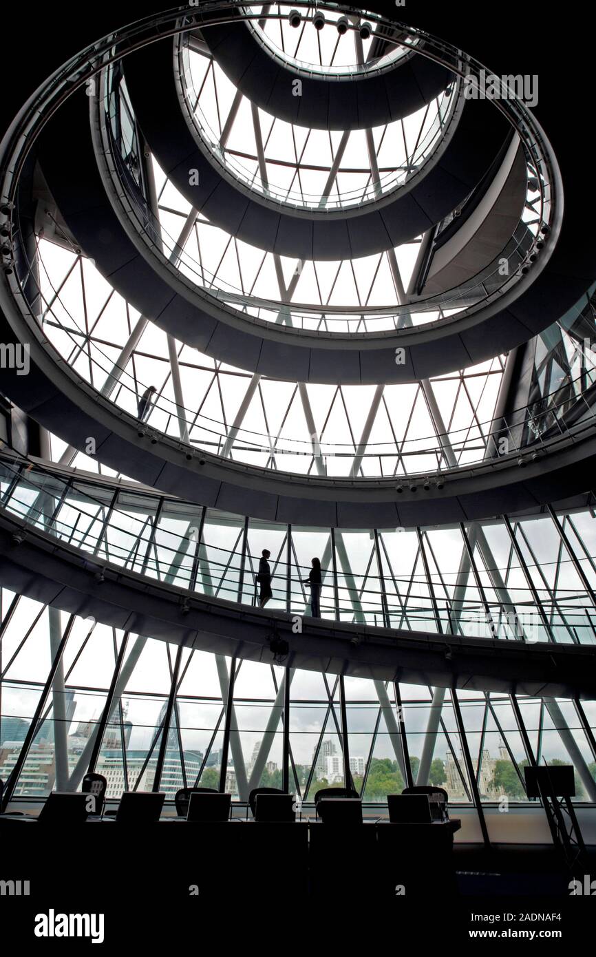 Interior of City Hall, Southwark, London, UK. Â This building is the ...