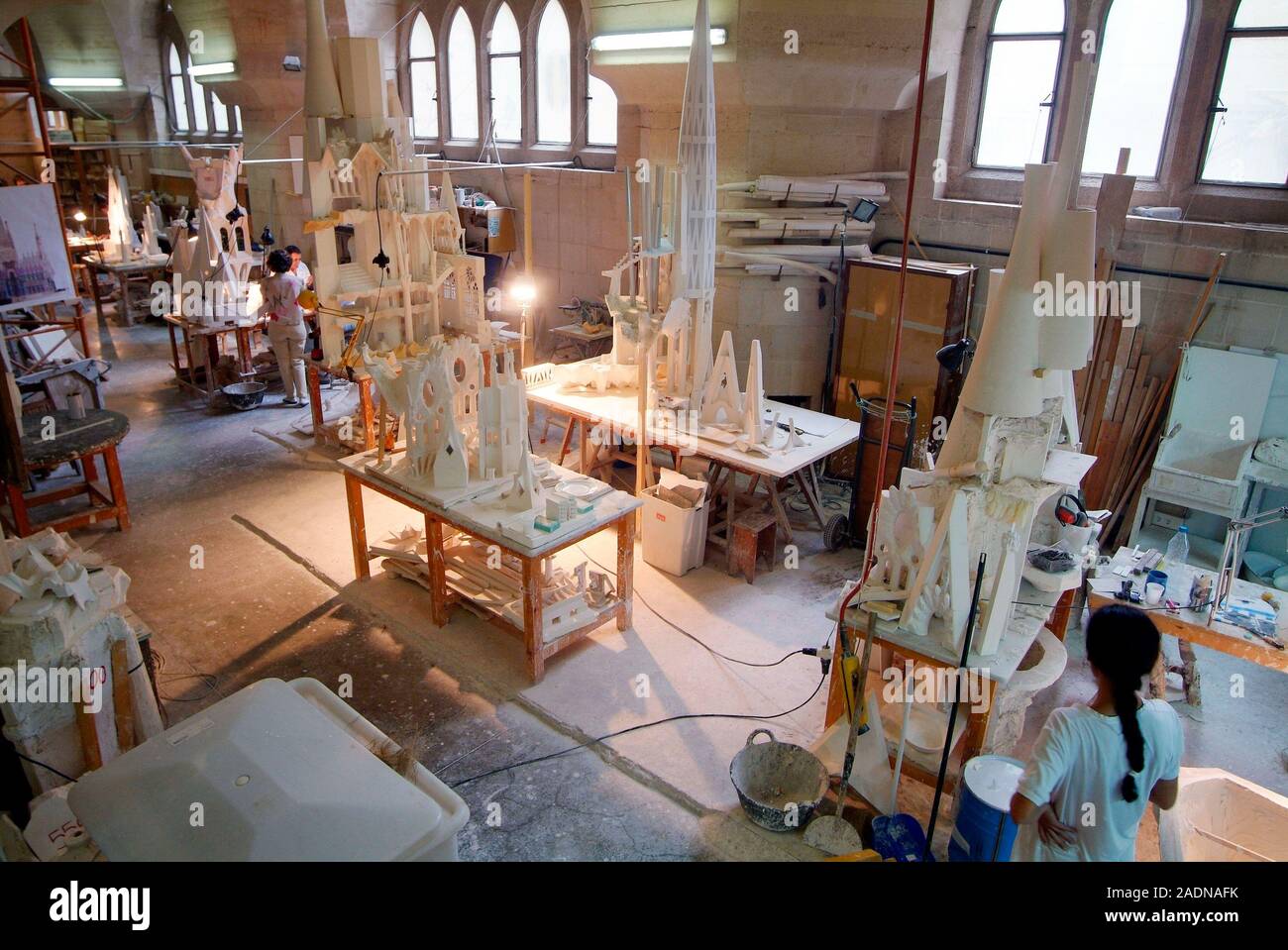 La Sagrada Familia designs. Models workshop for the La Sagrada Familia ('The Holy Family'), a ...