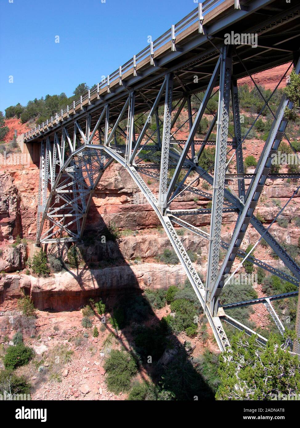Box girder bridge built into a cliff side. A box girder bridge consists ...
