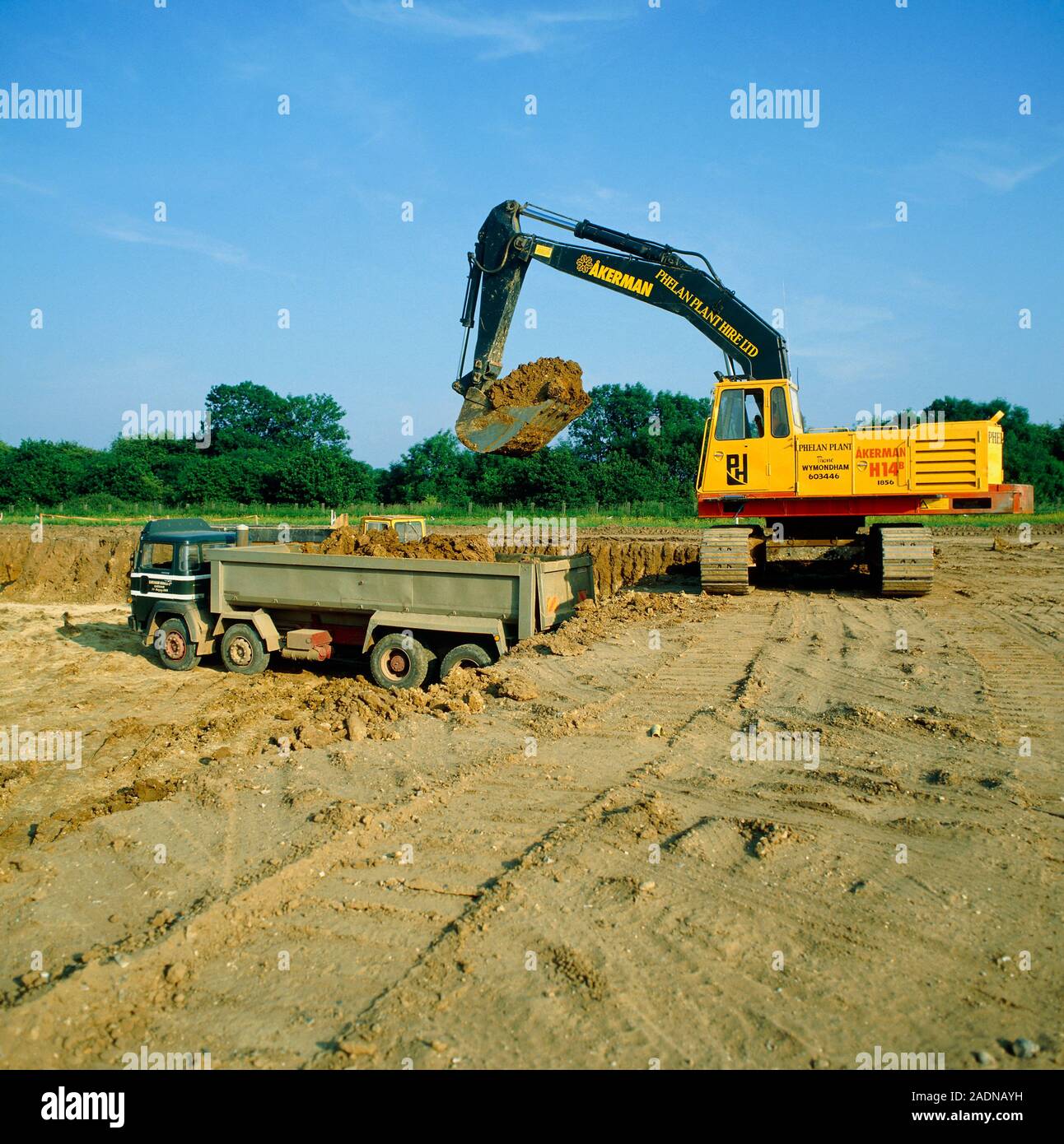 Road works at Ketteringham, Norfolk where a new stretch of the A11 ...