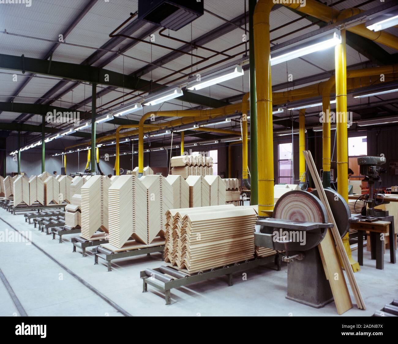 Production line inside a construction factory Stock Photo - Alamy