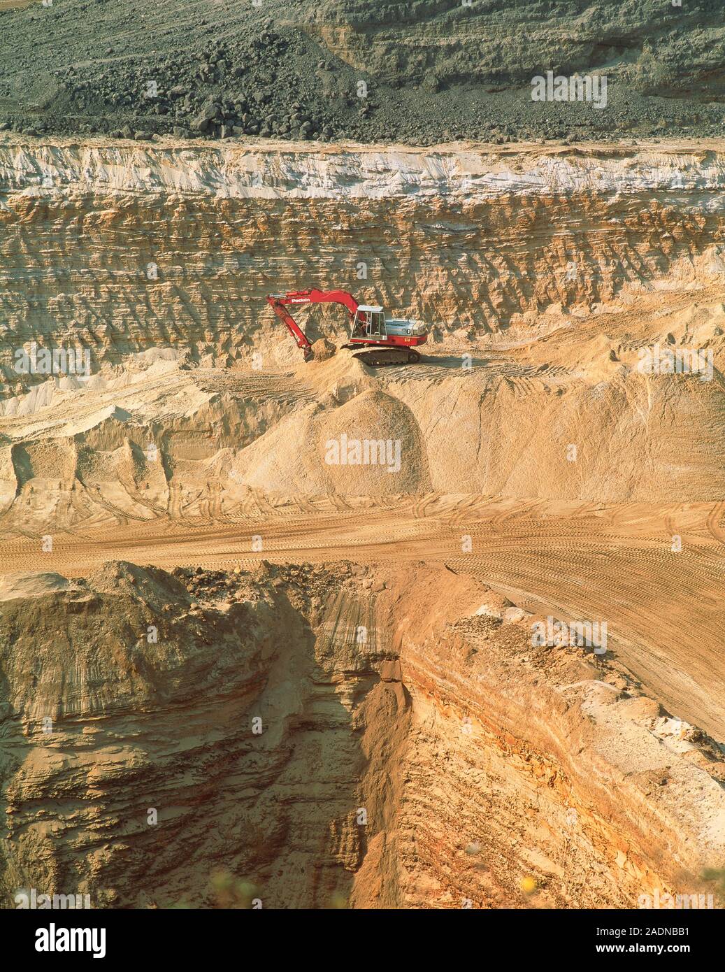 Sand digging. Sand from quarries like this is used for a variety of ...