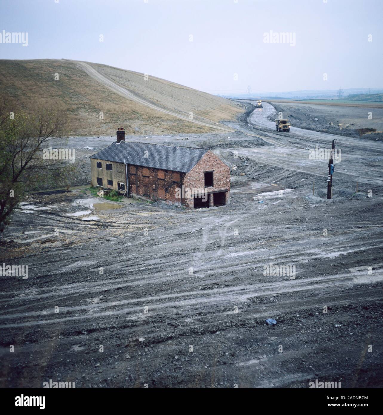 Landscape ruined by mining. Photographed in Derbyshire, UK Stock Photo ...