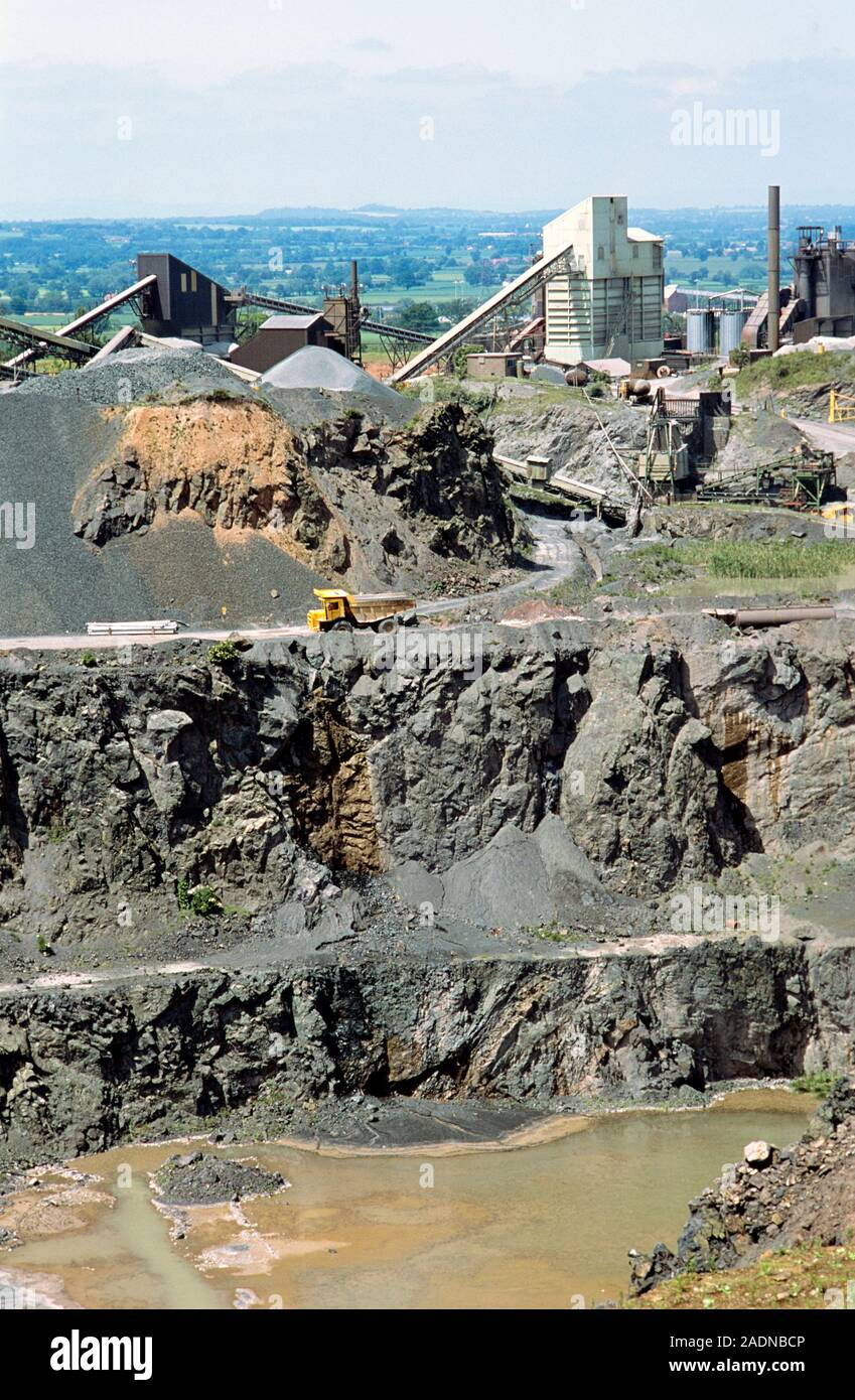 Stone quarry, Shropshire, UK Stock Photo - Alamy