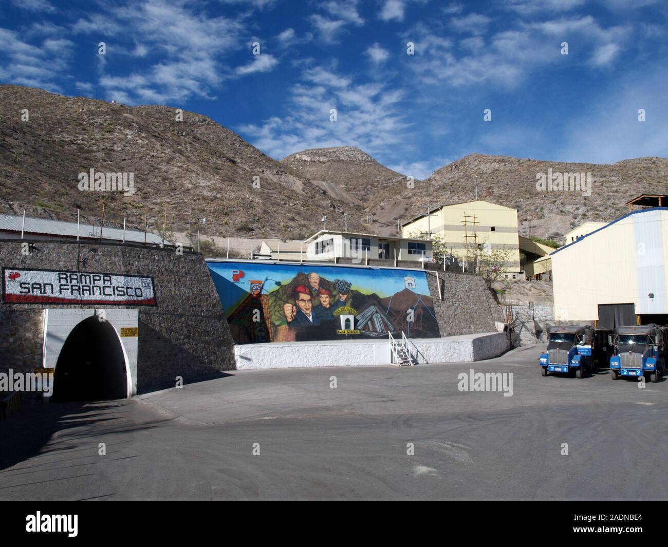 Naica Mine entrance. Naica Mine is a silver, zinc and lead mine in ...