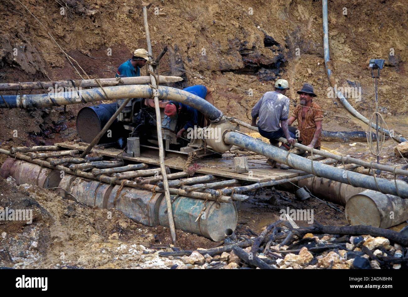 Gold washers. These gold washers work at a gold mine, where they use ...
