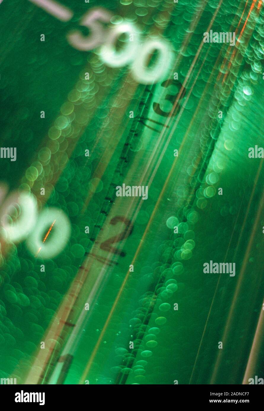Measuring equipment. Abstract view of the scales on two pieces of ...