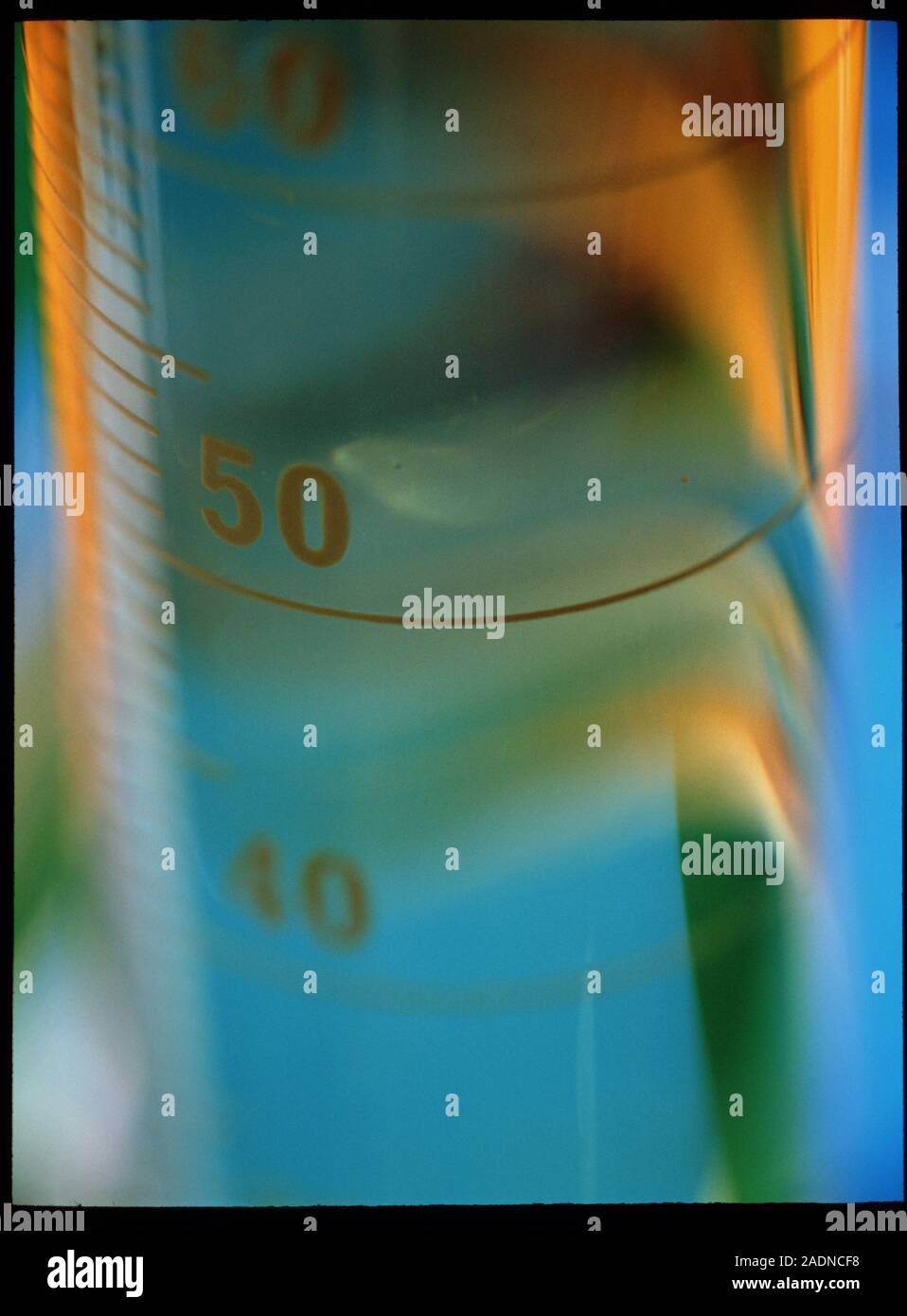 Measuring cylinder. View of a measuring cylinder. The cylinder is ...