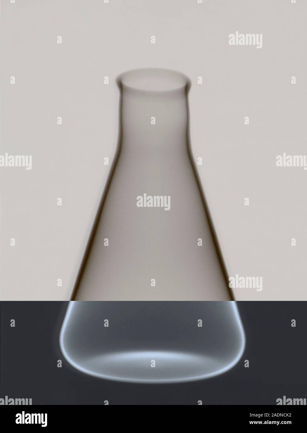 Conical flask. Computer-enhanced X-ray of a conical flask Stock Photo ...