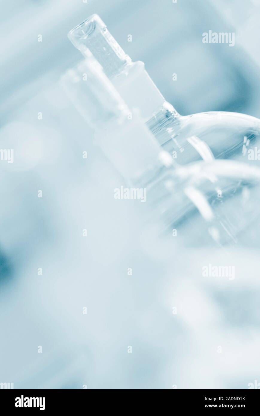Round-bottom flasks in a laboratory Stock Photo - Alamy