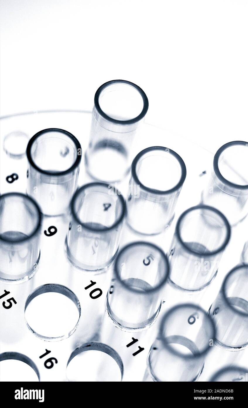 Test tubes in a rack Stock Photo - Alamy