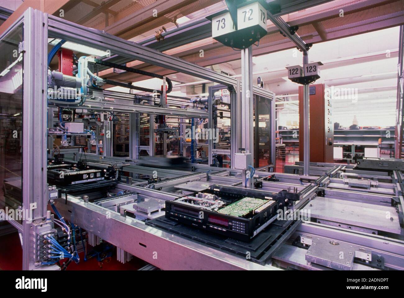 Video recorder manufacture. Automated production cell which is part of ...
