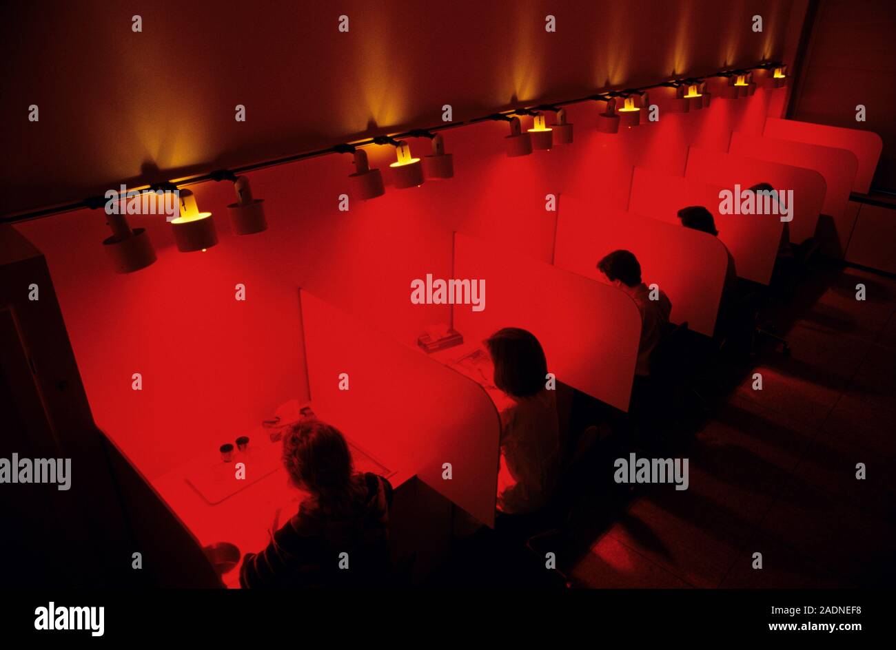 Food sampling. Food tasters performing a sensory study of foods ...