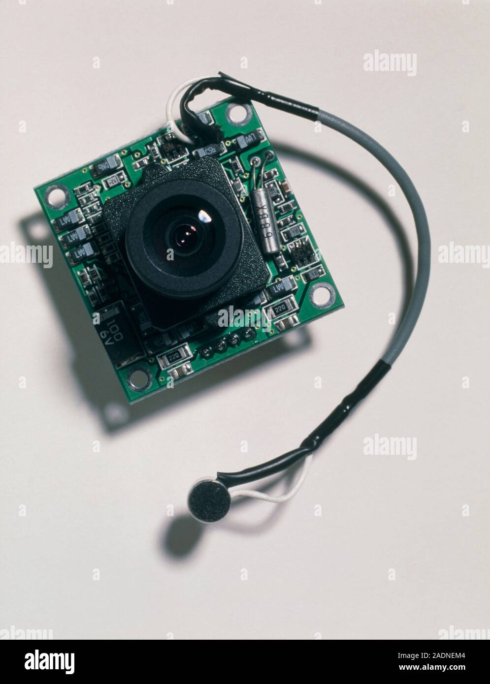 Miniature spy camera. Miniature video camera with microphone attachment ...