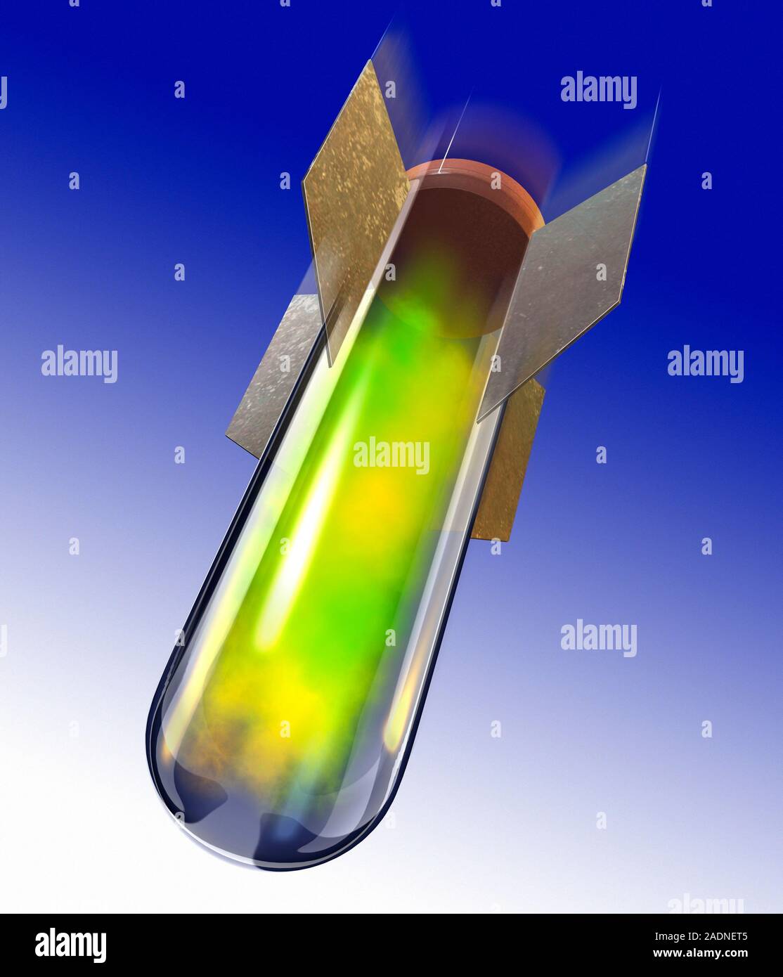 Chemical warfare. Conceptual computer artwork of a chemical weapon ...