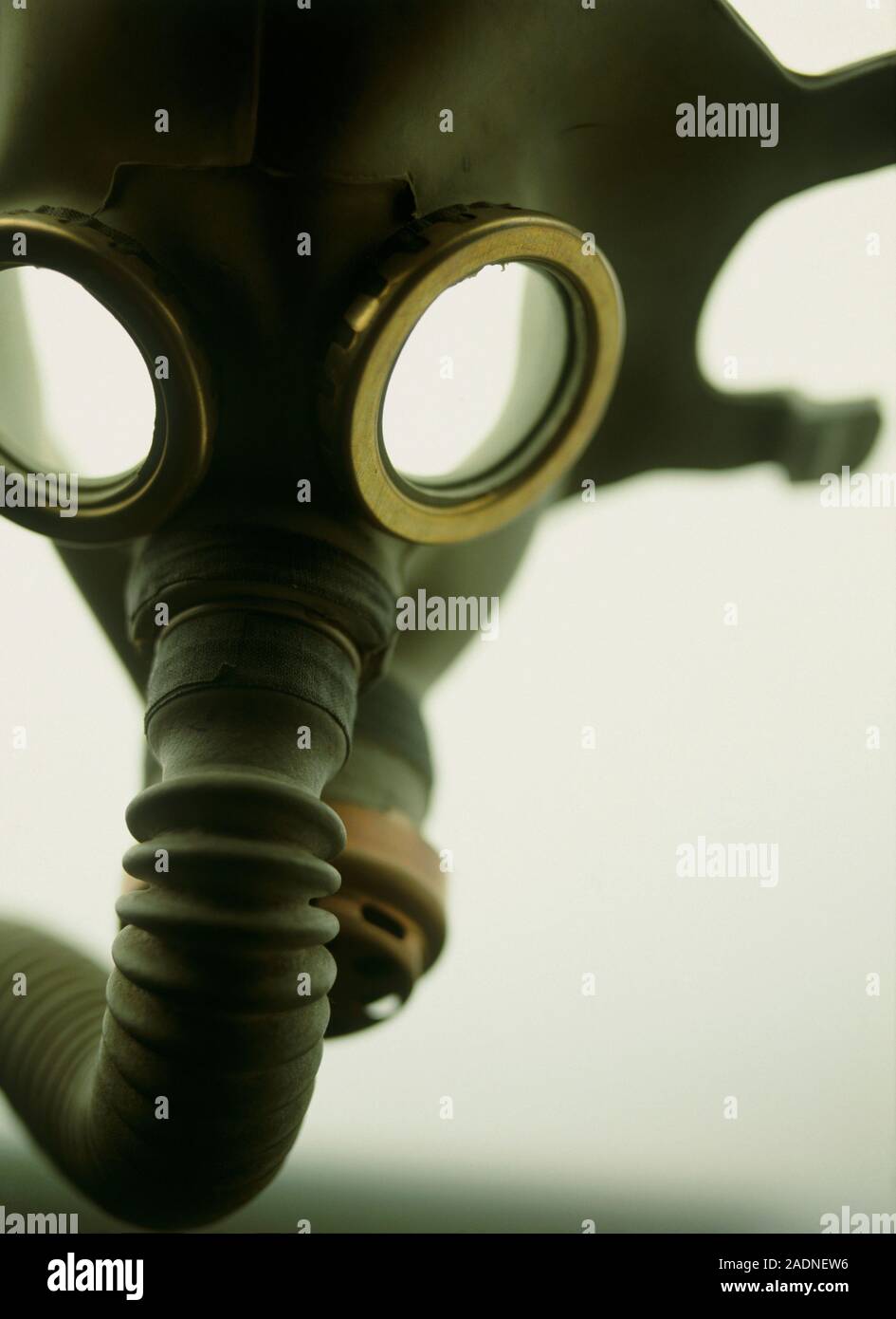 Gas mask. This type of respirator is used as protection to avoid ...