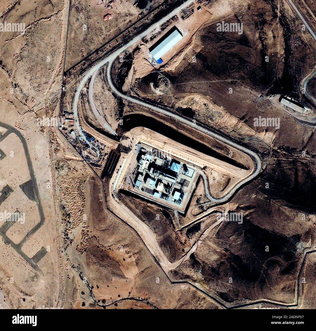 Chemical production plant, Rabta, Libya. Satellite view of the Rabta ...