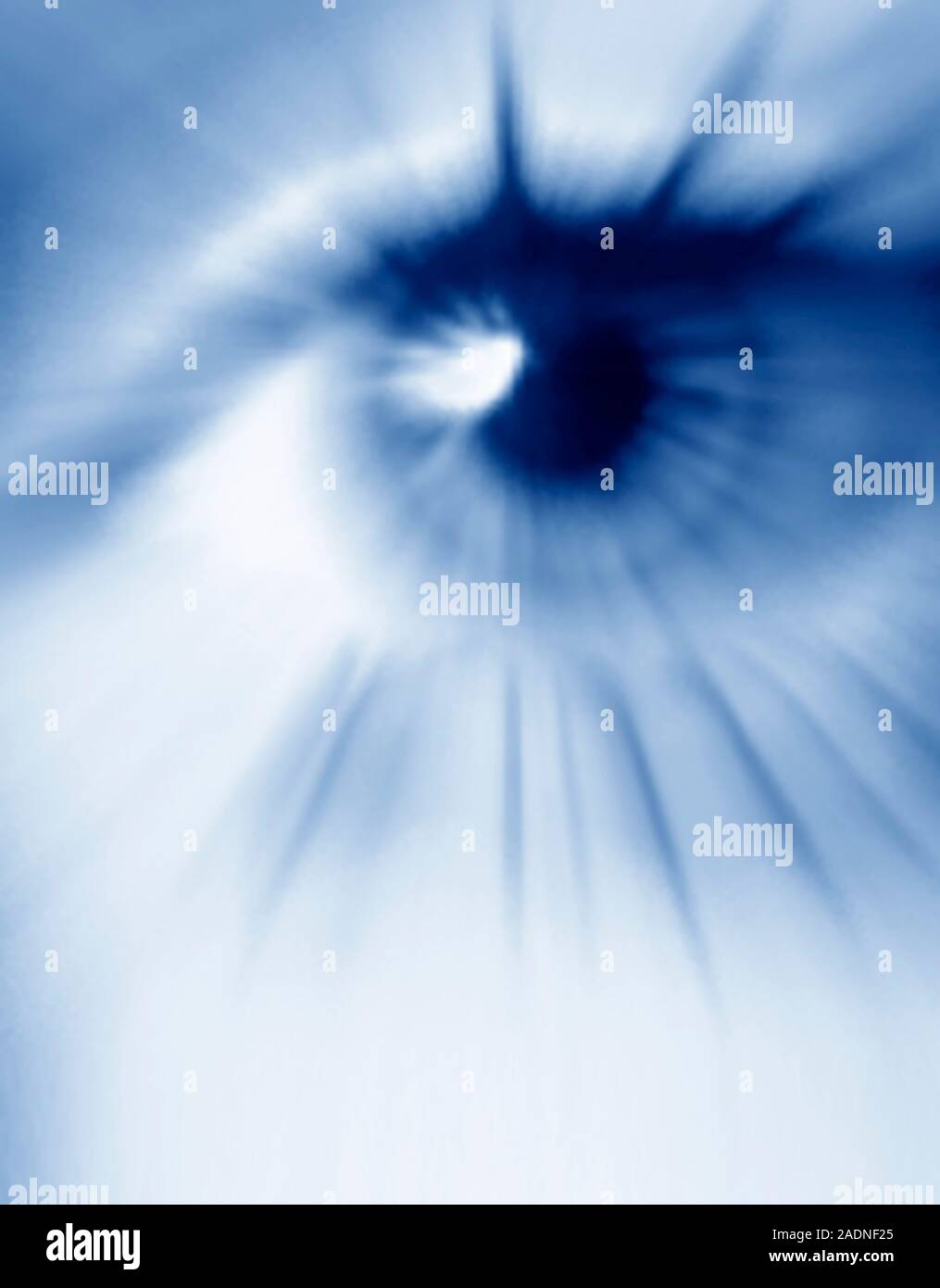 Biometric eye scan. Computer artwork of a human eye being scanned ...