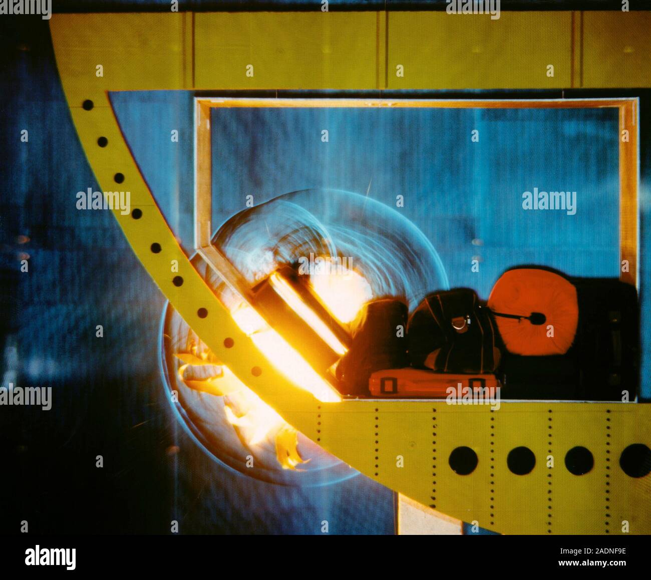 Bomb explosion. Image 2 of 6. Full-scale Schlieren photograph taken ...
