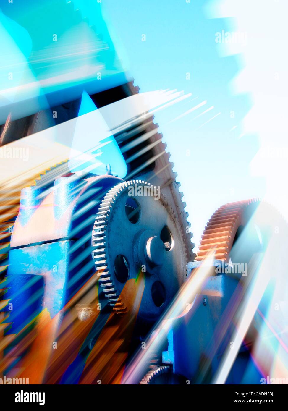 Mechanical gears. Computer artwork of cogs. These are used in ...