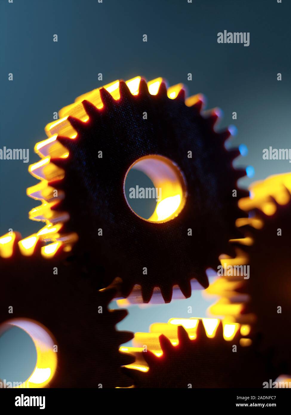 Cogwheels. Cogwheels transmit rotational force within machines Stock ...