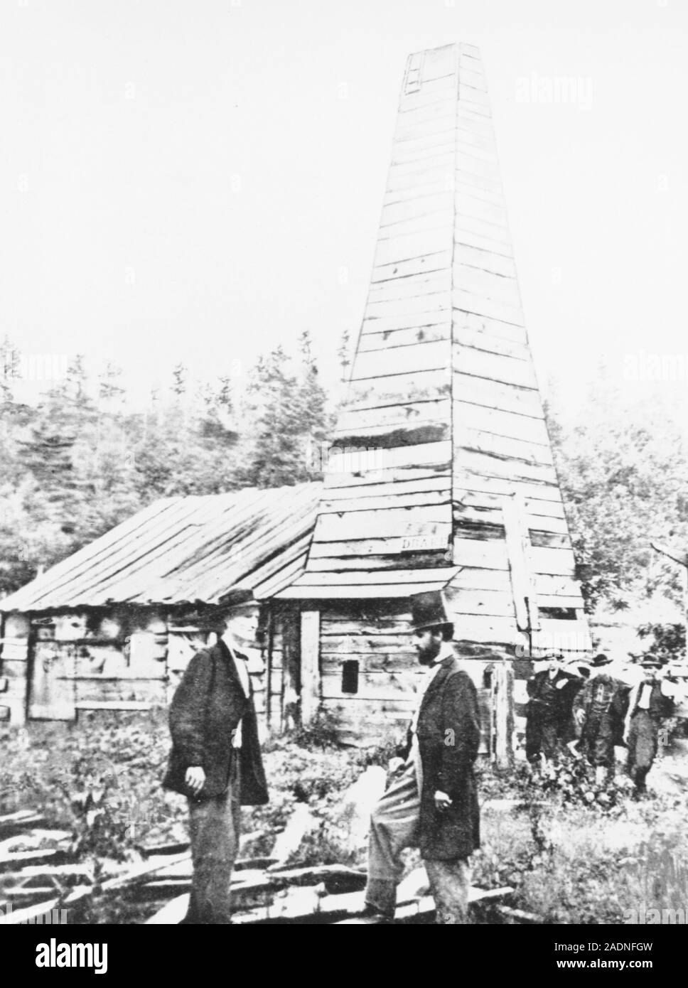 The first US oil well. The well was constructed at Titusville ...