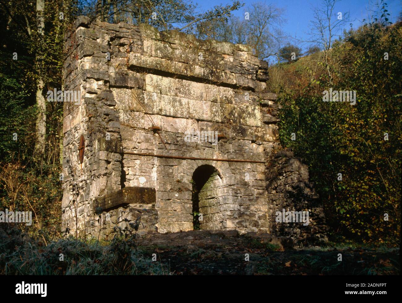 Lead mine. The head of an old disused lead mine in Lathkill Dale, UK ...