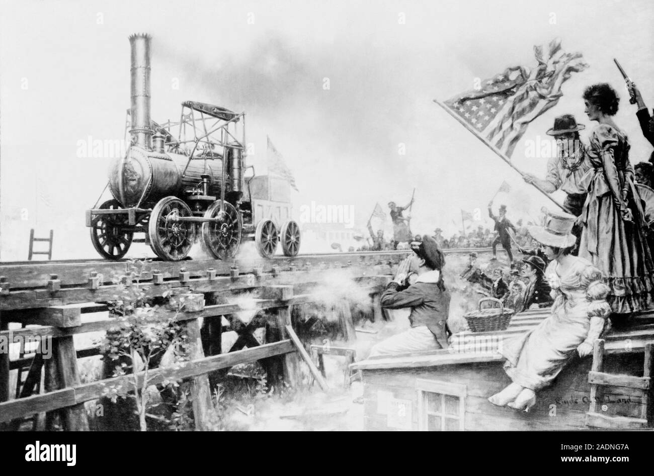 Stourbridge Lion, first steam locomotive to be operated in the United ...