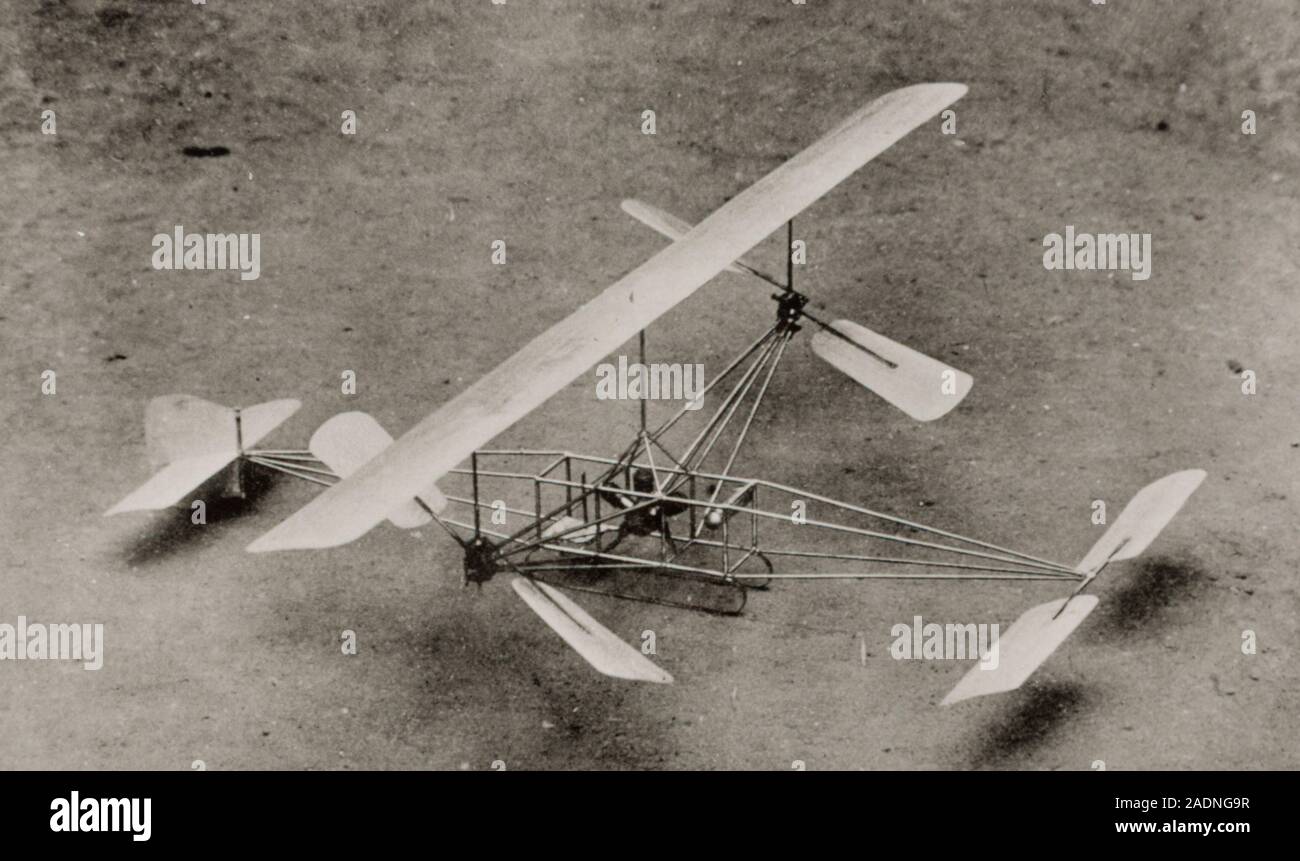 The first helicopter. The world's first helicopter, the Cornu ...