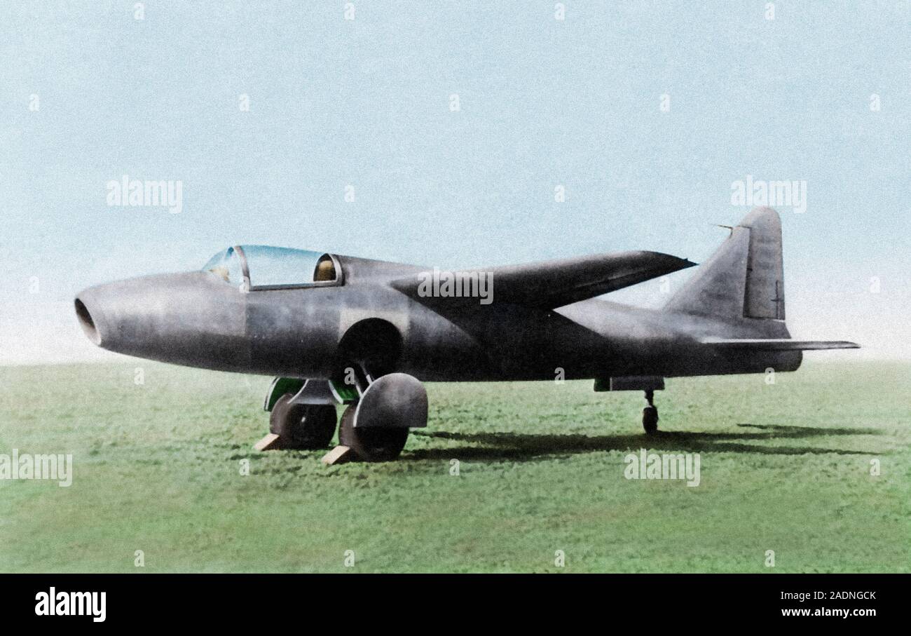 Heinkel He-178 aircraft, the first jet plane. It was designed by the ...